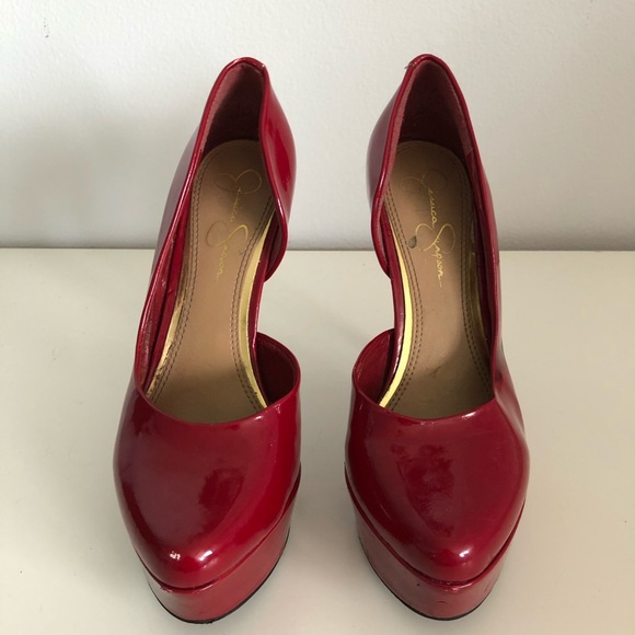 Jessica Simpson | Shoes | Jessica Simpson Red Platform Pump | Poshmark